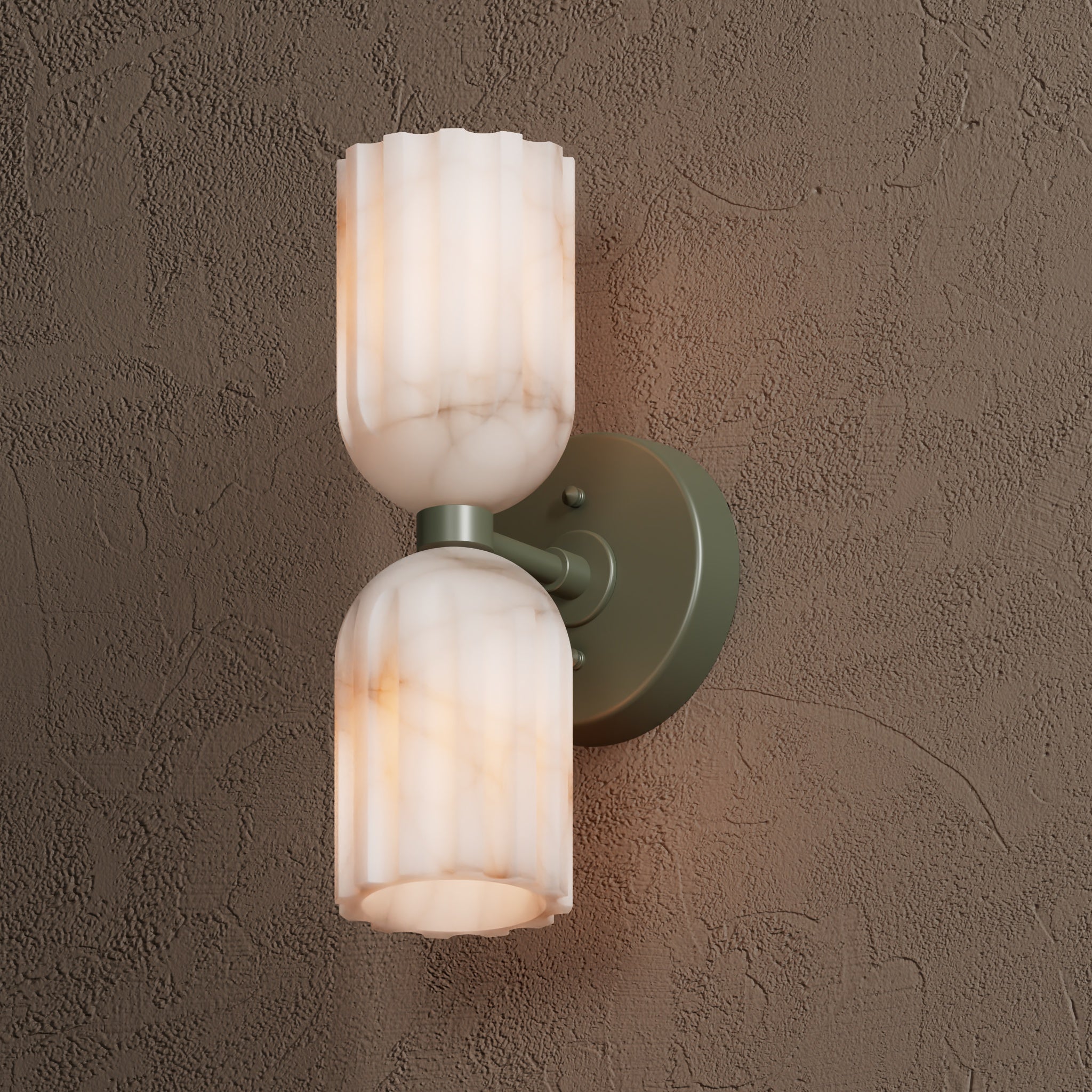 Tulum Alabaster Wall Sconce, Handcrafted Mid Century Modern Wall ...