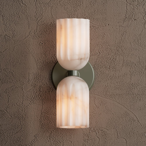 Tulum Alabaster Wall Sconce, Handcrafted Mid Century Modern Wall ...