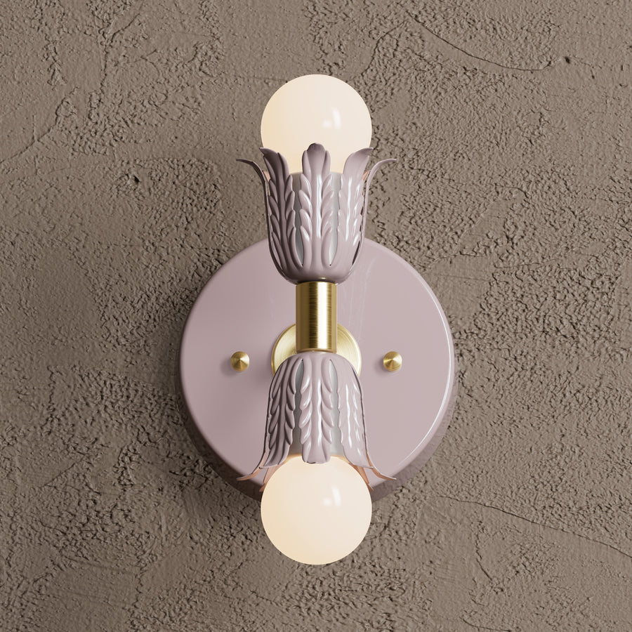 Topeka Wall Sconce, Handcrafted Mid Century Modern Lighting Two Light ...