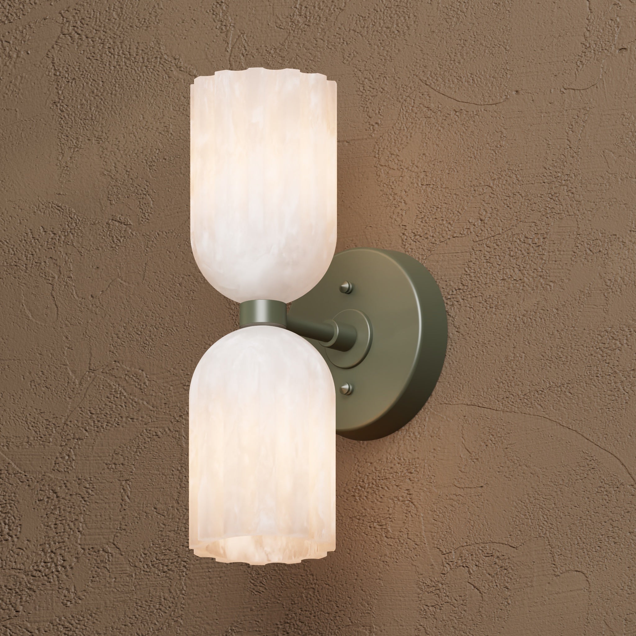 Tulum Alabaster Wall Sconce, Handcrafted Mid Century Modern Wall ...