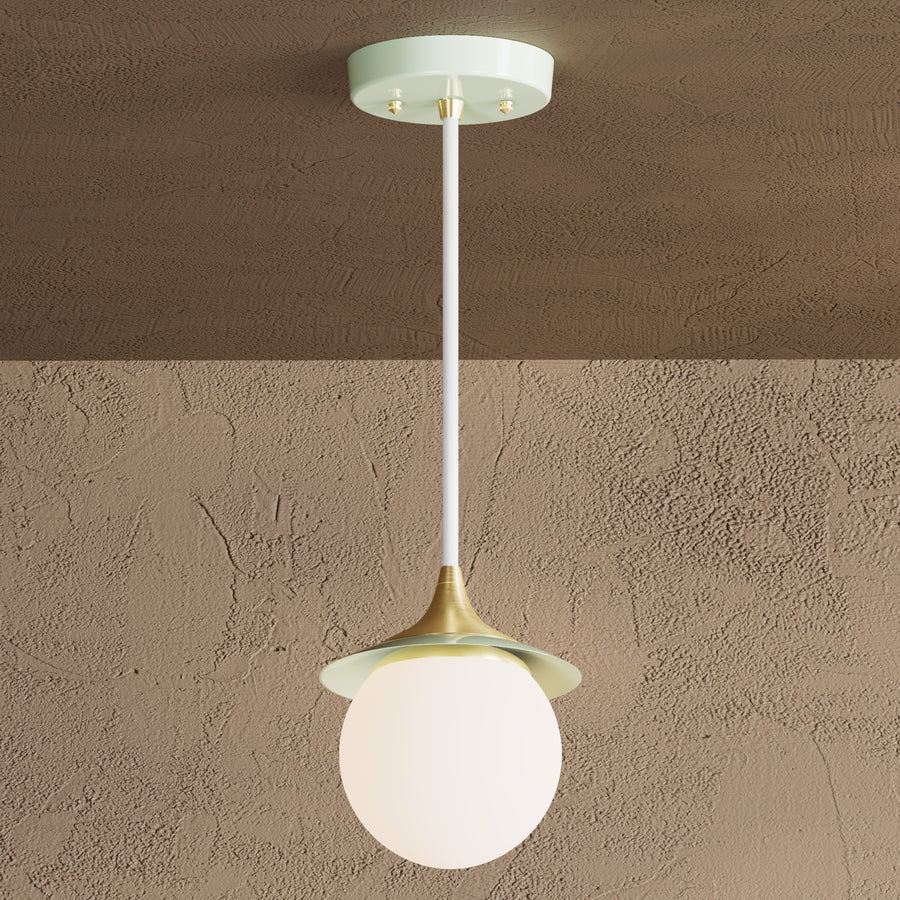 Alpine Modern Glass Globe Pendant Light, Handcrafted Mid Century Modern ...